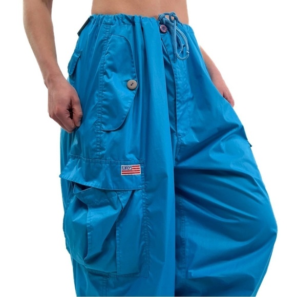 UFO | Pants | Vintage Ufo Bubble Pants Blue Parachute Cargo Hip Hop ...